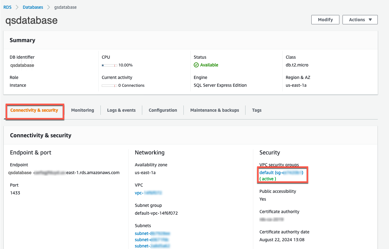 Visualize Data In Amazon Rds For Sql Server Using Amazon Quicksight